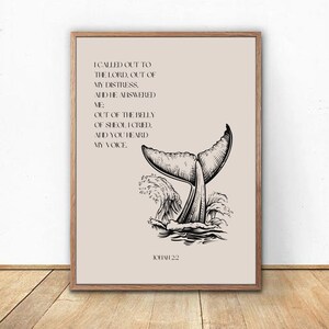 Jonah 2:2 | Jonah and the Whale | Jonah Bible - Etsy