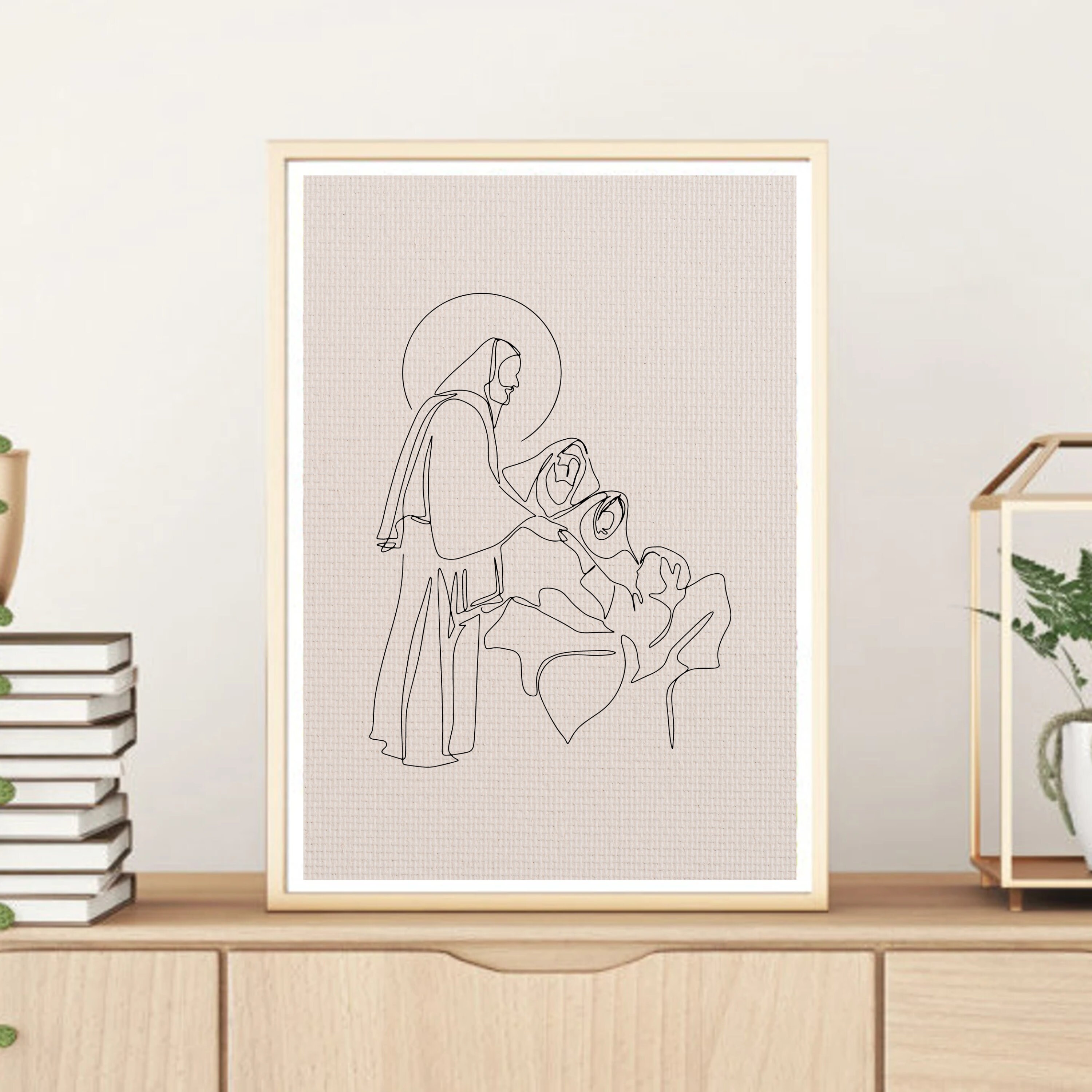 Jesus Helping Others, Jesus Wall Art - Etsy