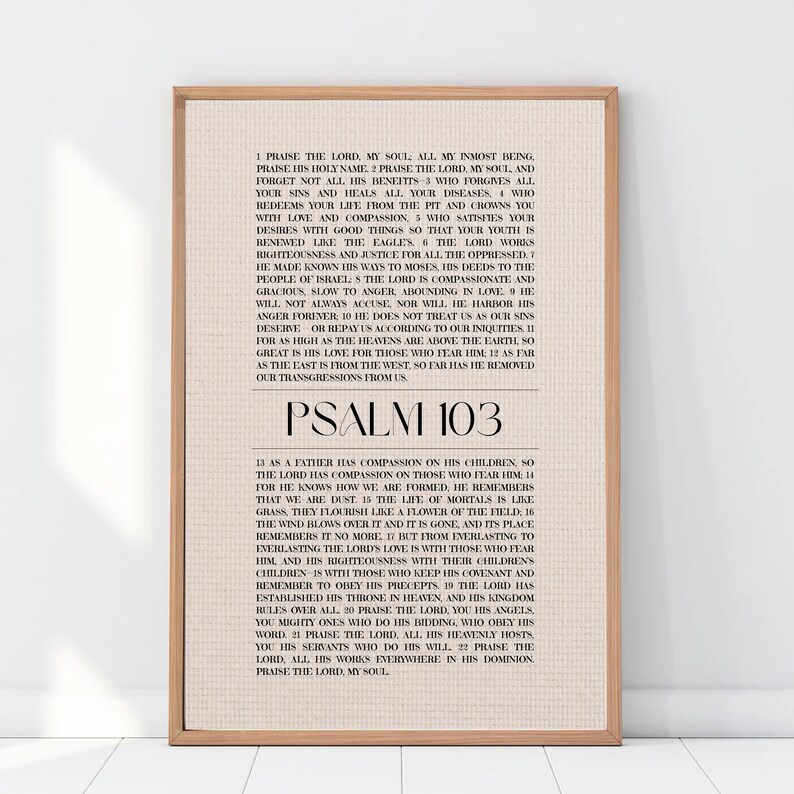 Psalm 103 Wall Art - Etsy