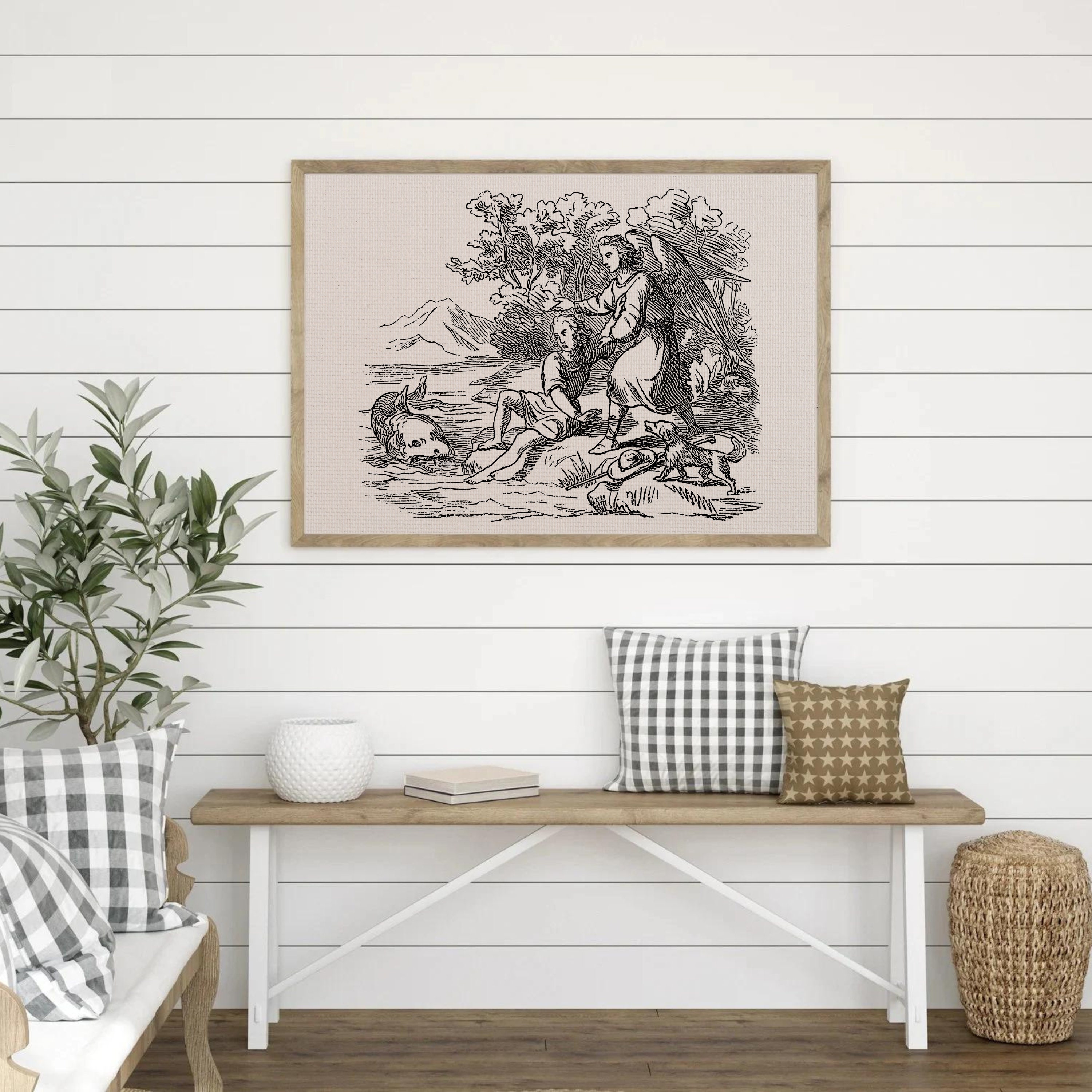 Tobias and Angel Raphael and the Fish, Tobit 11 - Etsy