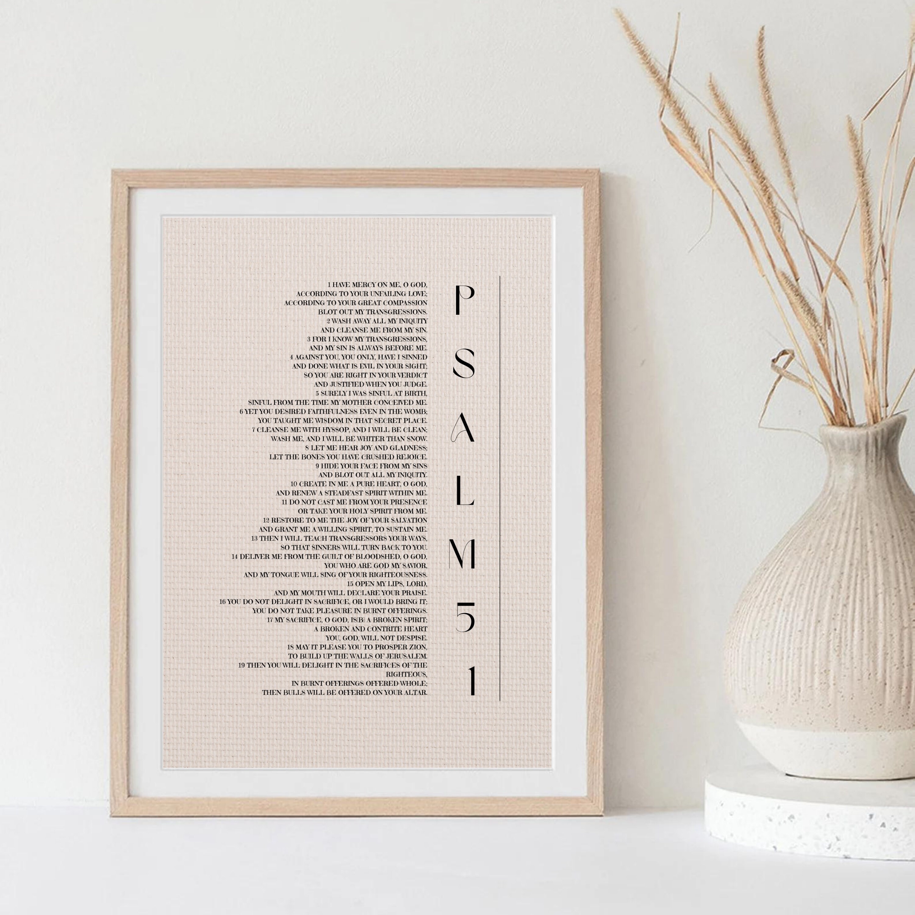 Psalm 51 Bible Print - Etsy