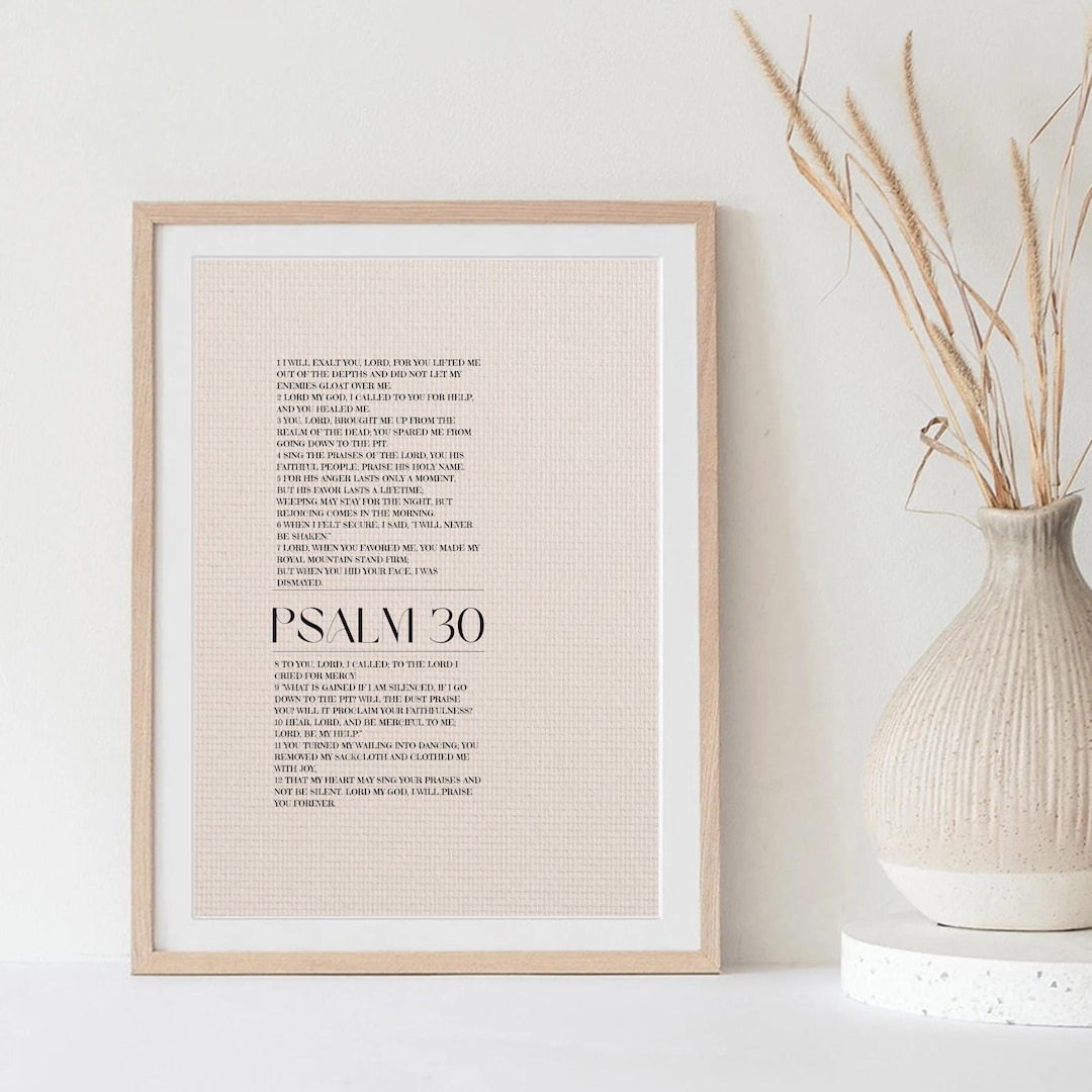 Psalm 30 Bible Print - Etsy