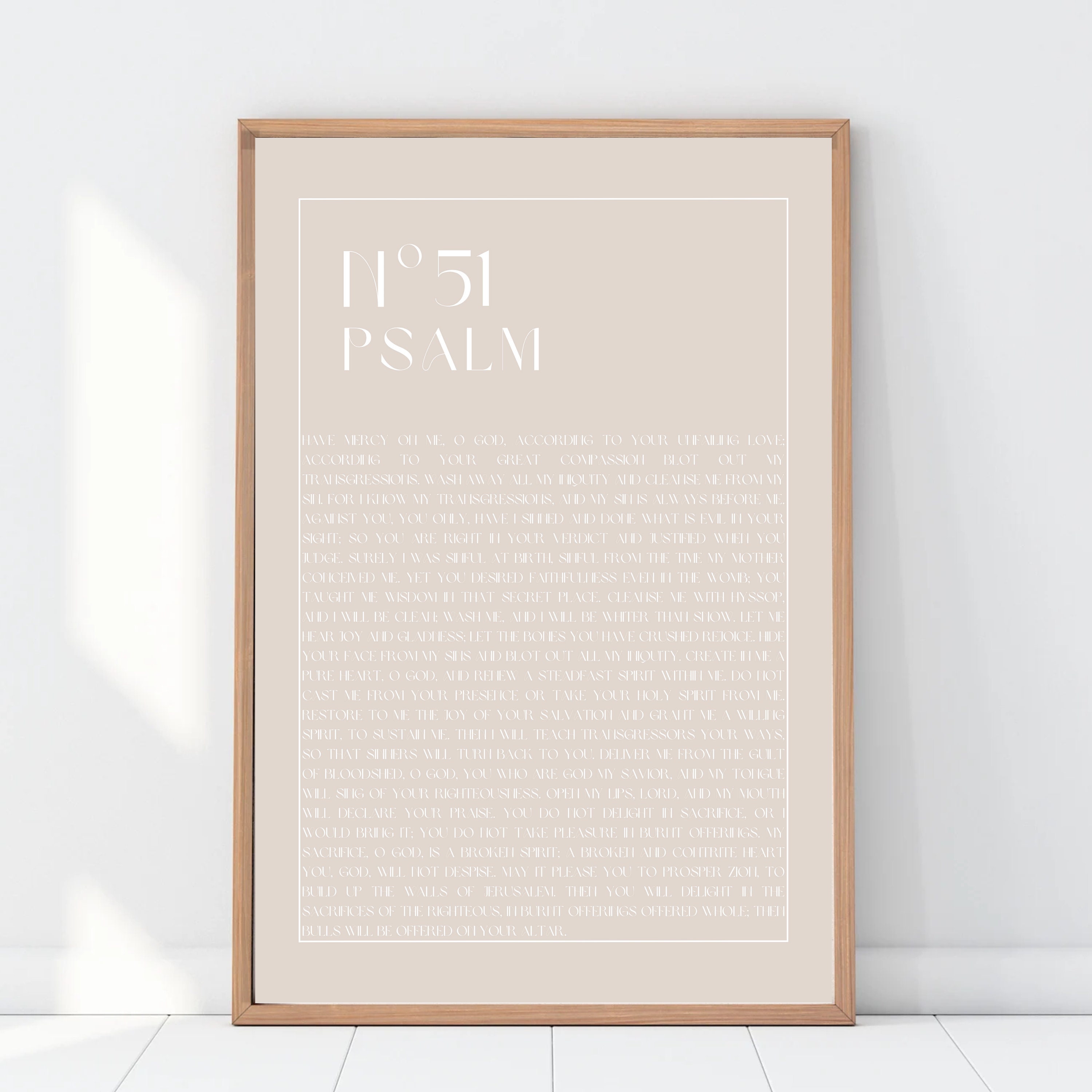 Modern Psalm 51 | Aesthetic Bible Print - Etsy