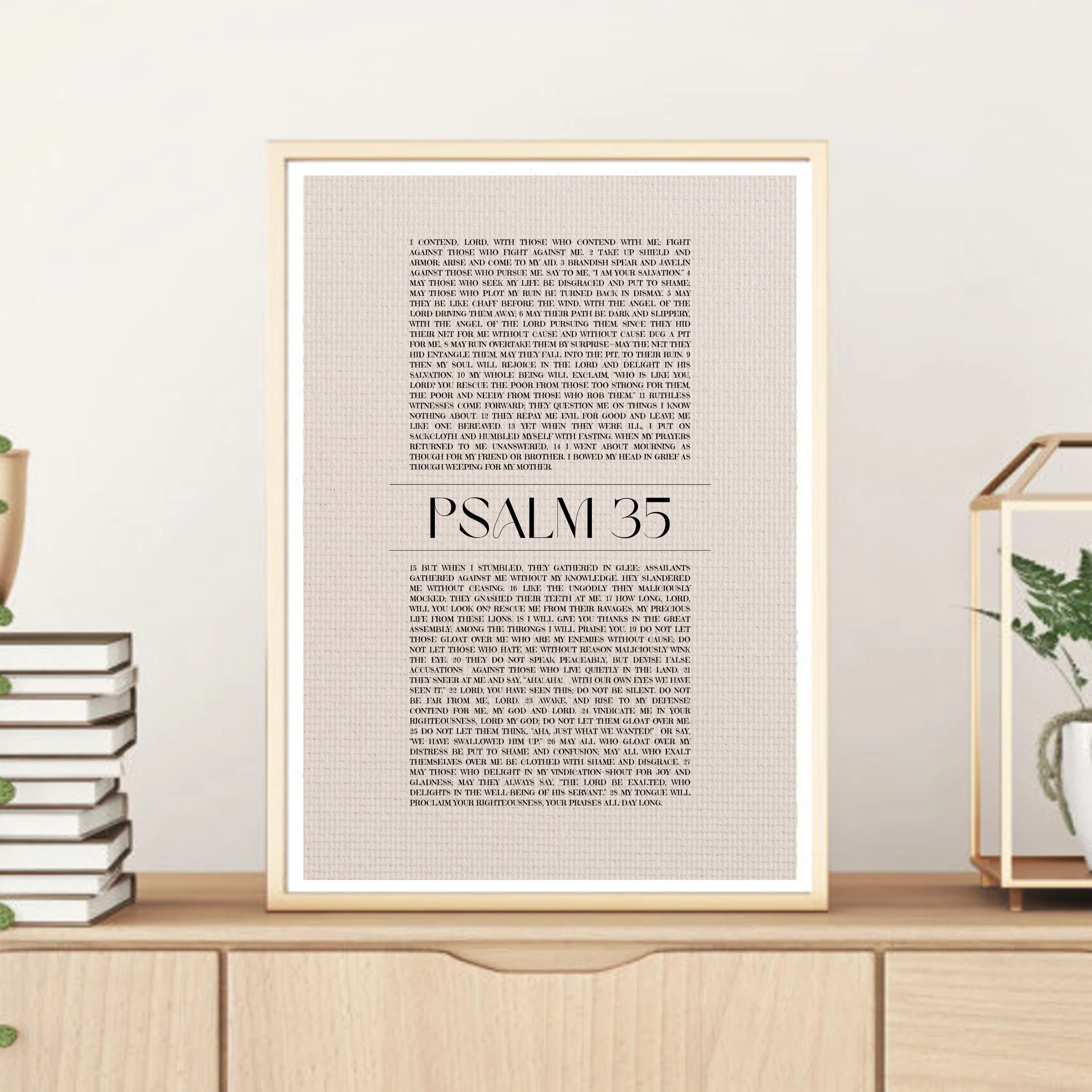 Psalm 35 Bible Print - Etsy