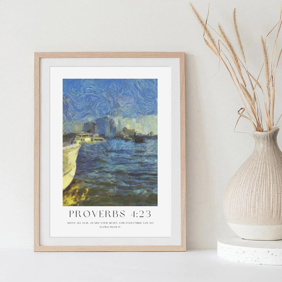 Proverbs 4:23 Bible Oil Painting - Etsy