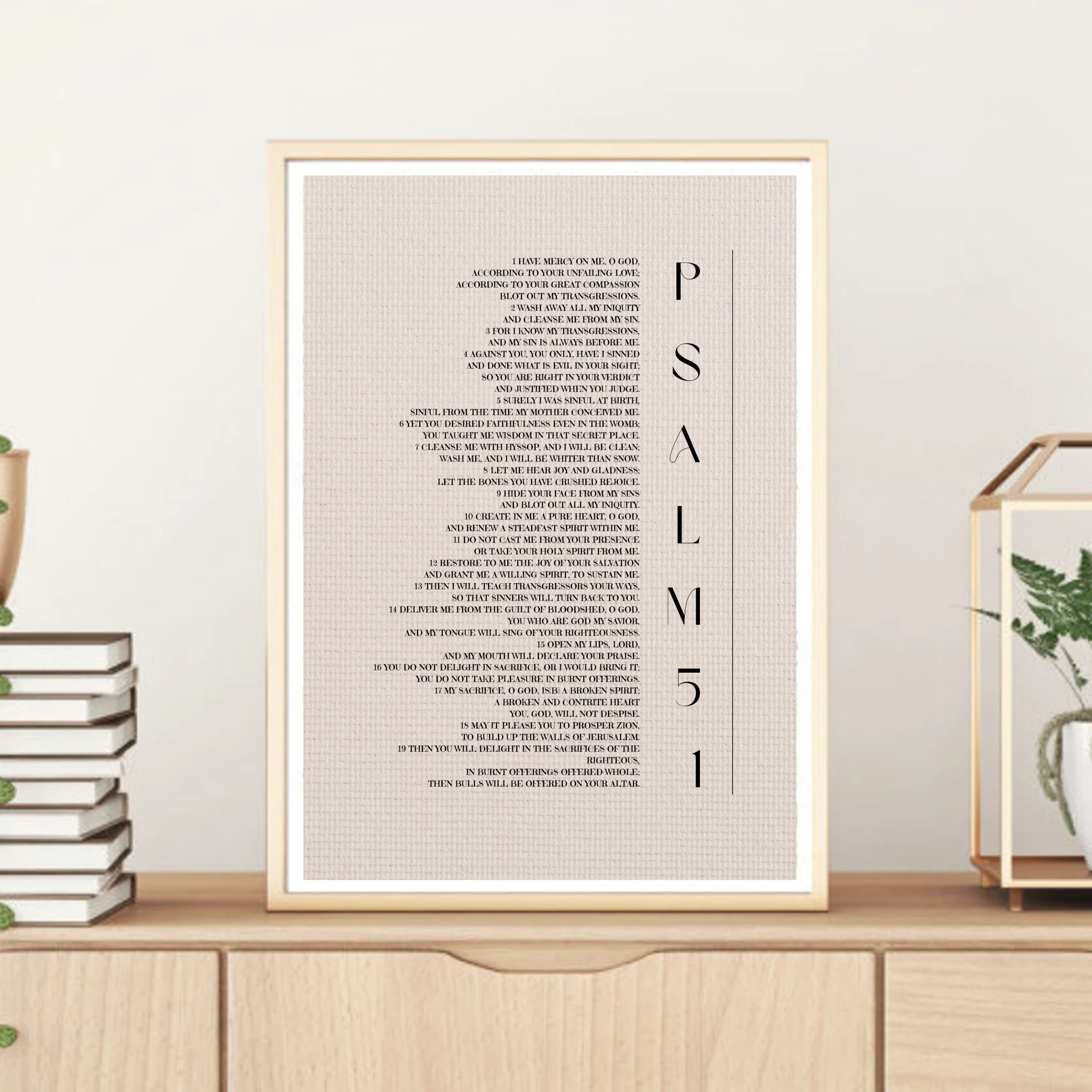 Psalm 51 Bible Print - Etsy