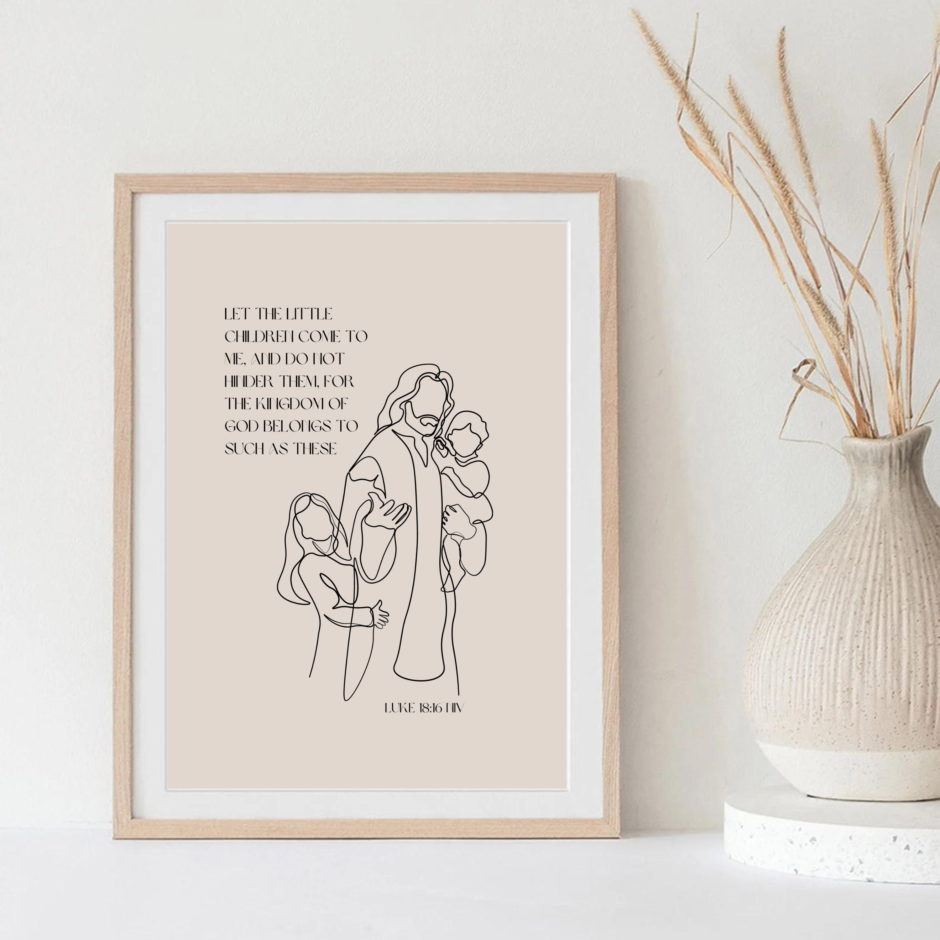 Jesus and Children Luke 18:16 NIV - Etsy