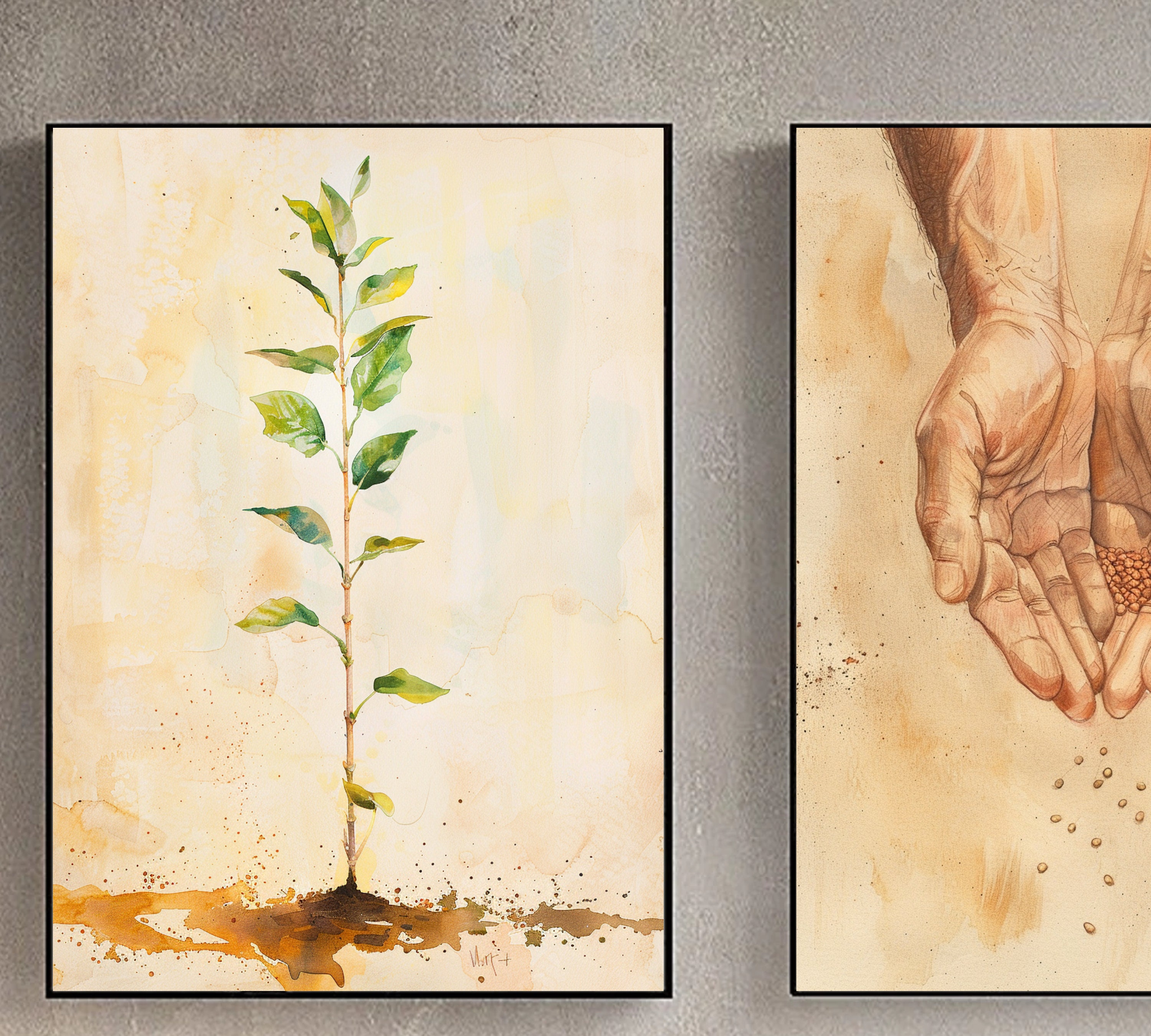Parable of the Mustard Seed - Set of 2 Digital Posters, Faith Like a ...