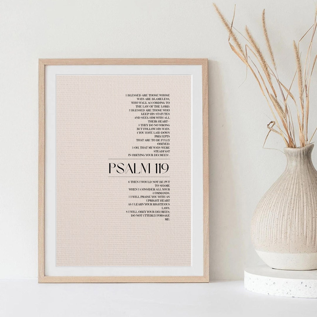 Psalm 119 Bible Print - Etsy