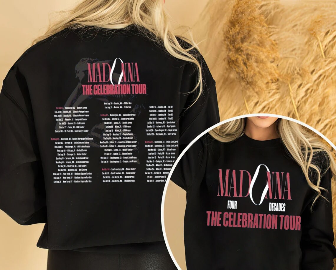 Madonna The Celebration Tour 2023 Sweatshirt, Madonna UK Tour Shirt ...