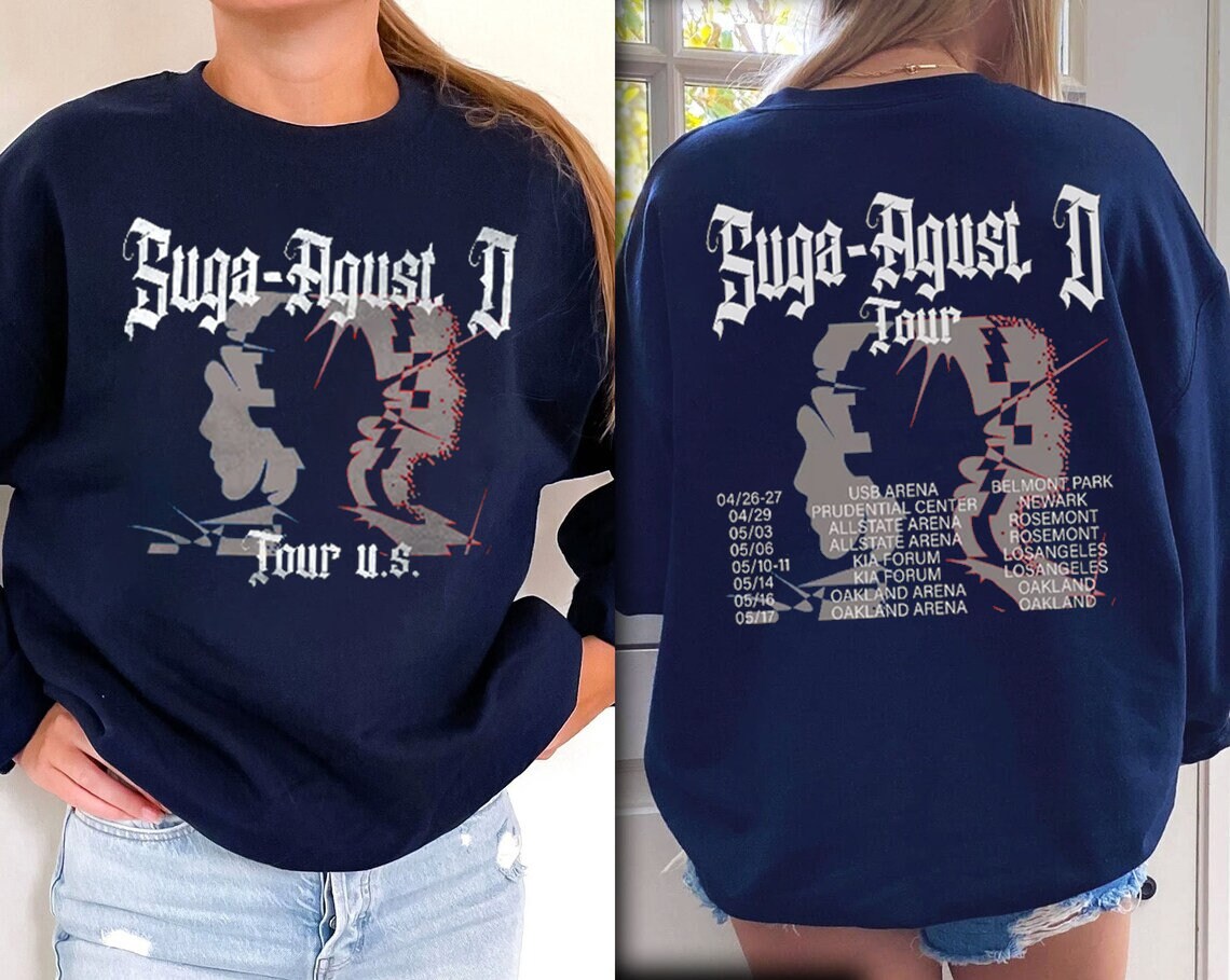 Suga Agust D World Tour 2023 T-Shirt, KPOP Suga Concert Shirt Designed ...