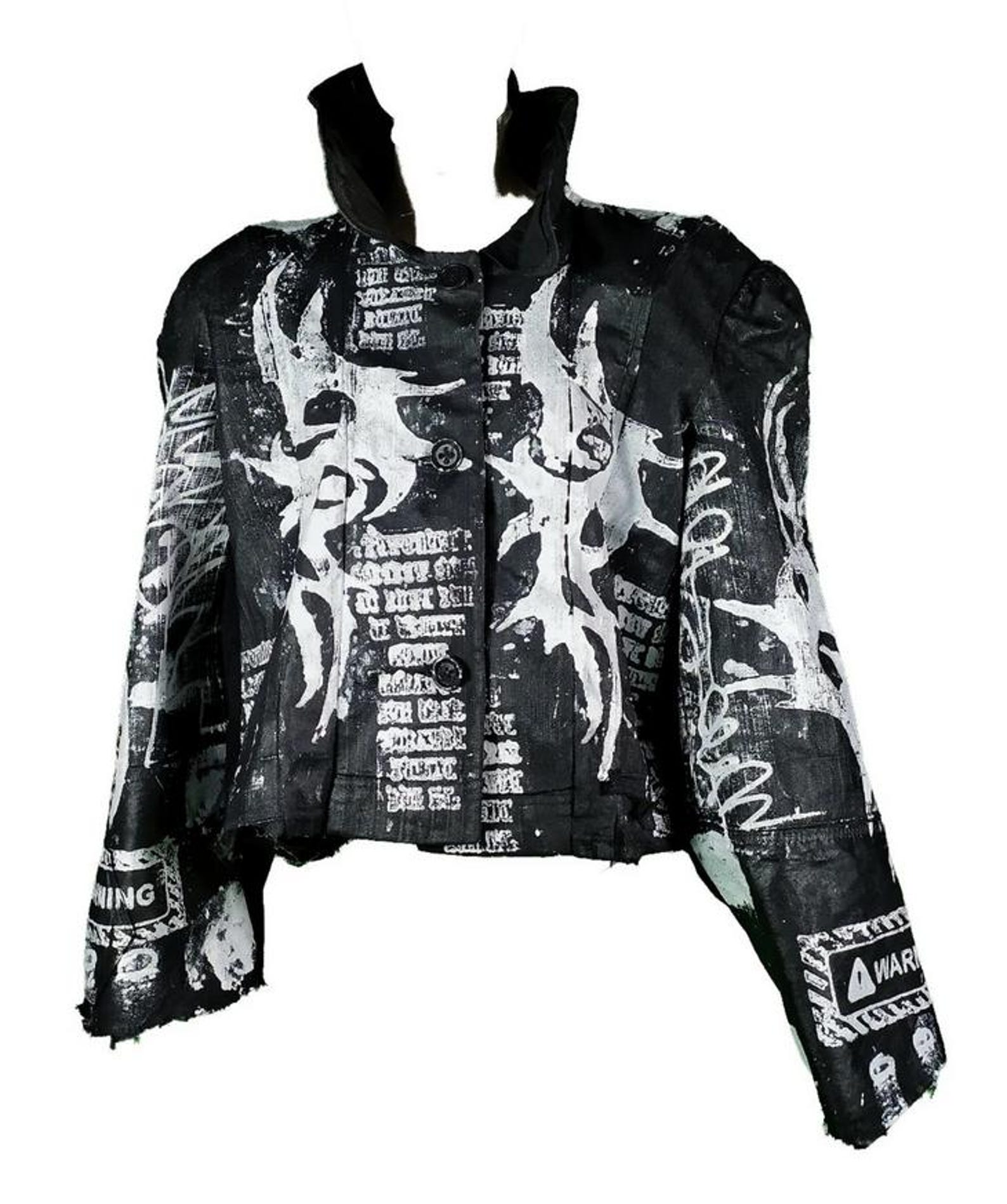 L-XL Crop Unique Handmade Blazer Custom Castle Punk Goth Fantasy Emo ...