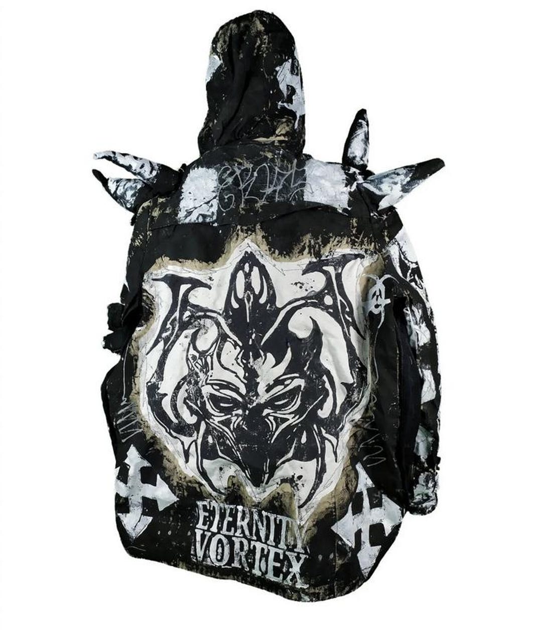 XL Unique Handmade Bomber Custom Tribal Punk Rock Goth Fantasy Emo ...