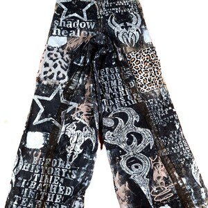 Unique Handmade Baggy Jeans Custom Punk Rock Goth Emo Metal Cyber Dark ...