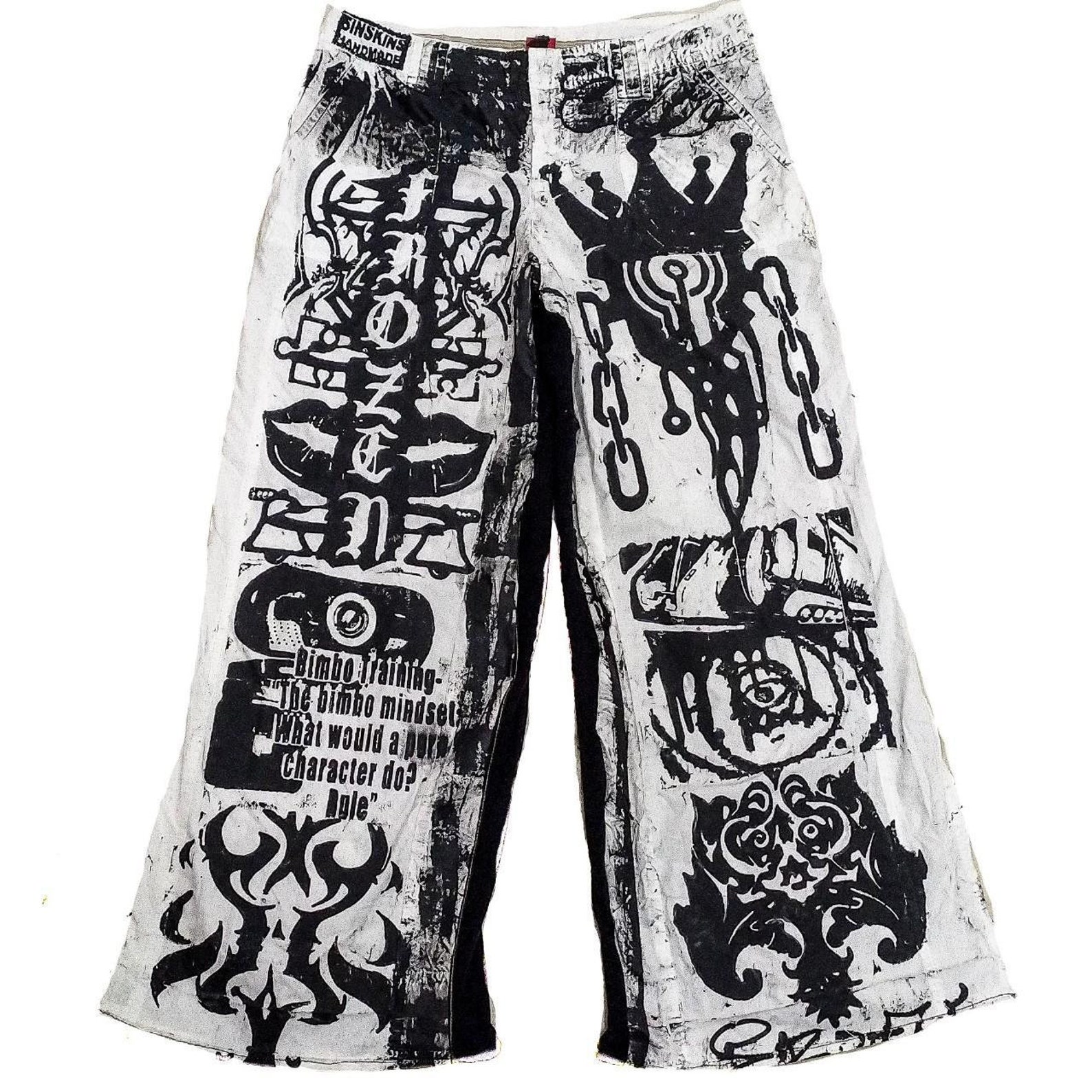 Sinskins Handmade Baggy Alternative Anime Y2K Emo Punk Aesthetic Custom ...