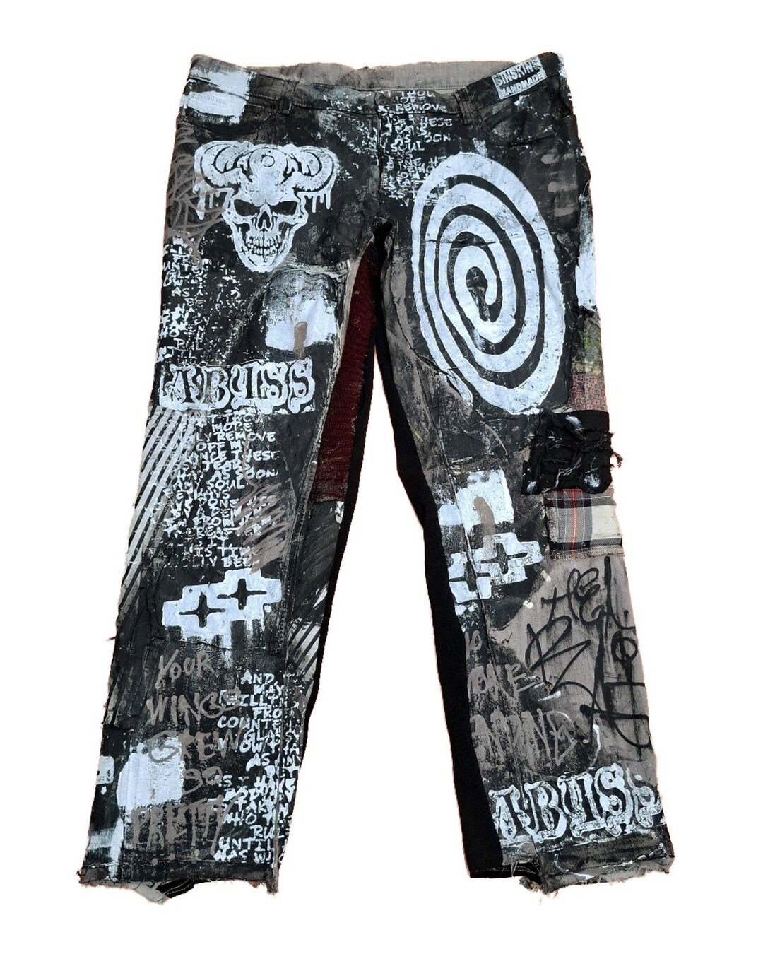 40 Unique Handmade Jeans Custom Punk Rock Goth Emo Metal Cyber Dark ...