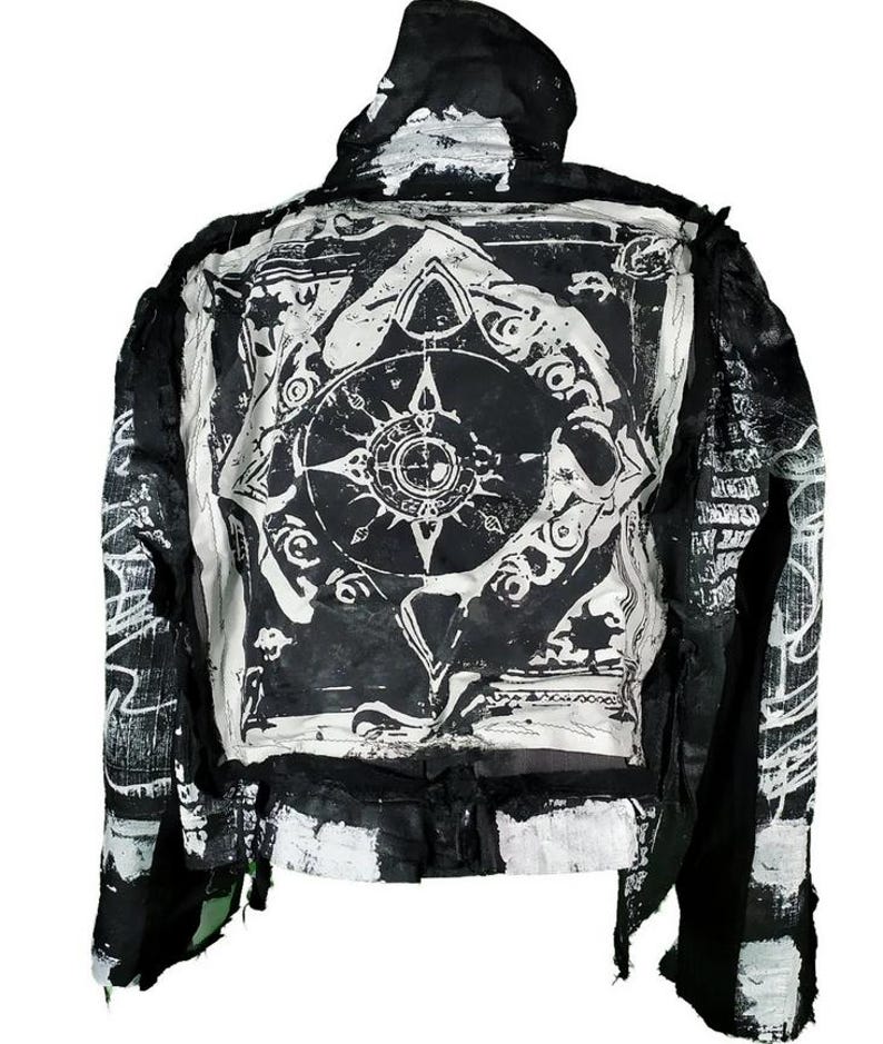 L-XL Crop Unique Handmade Blazer Custom Castle Punk Goth Fantasy Emo ...