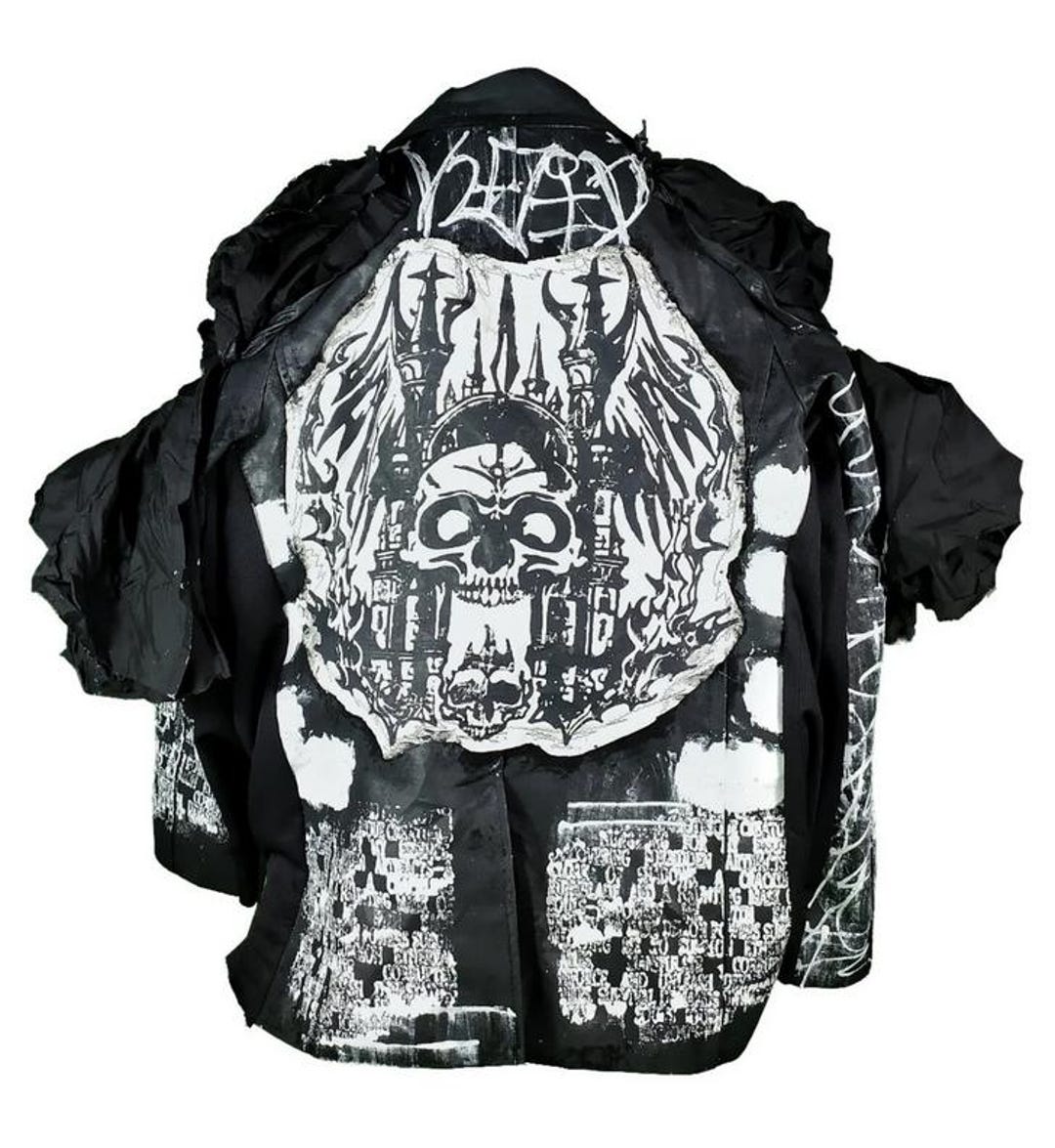 XL-XXL Unique Handmade Blazer Custom Tribal Punk Rock Goth Fantasy Emo ...
