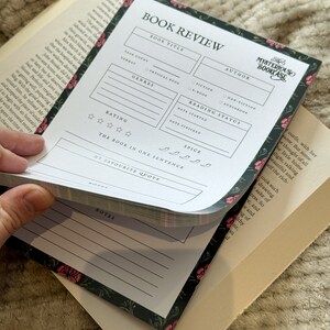 A5 Book Review Notepad - Etsy
