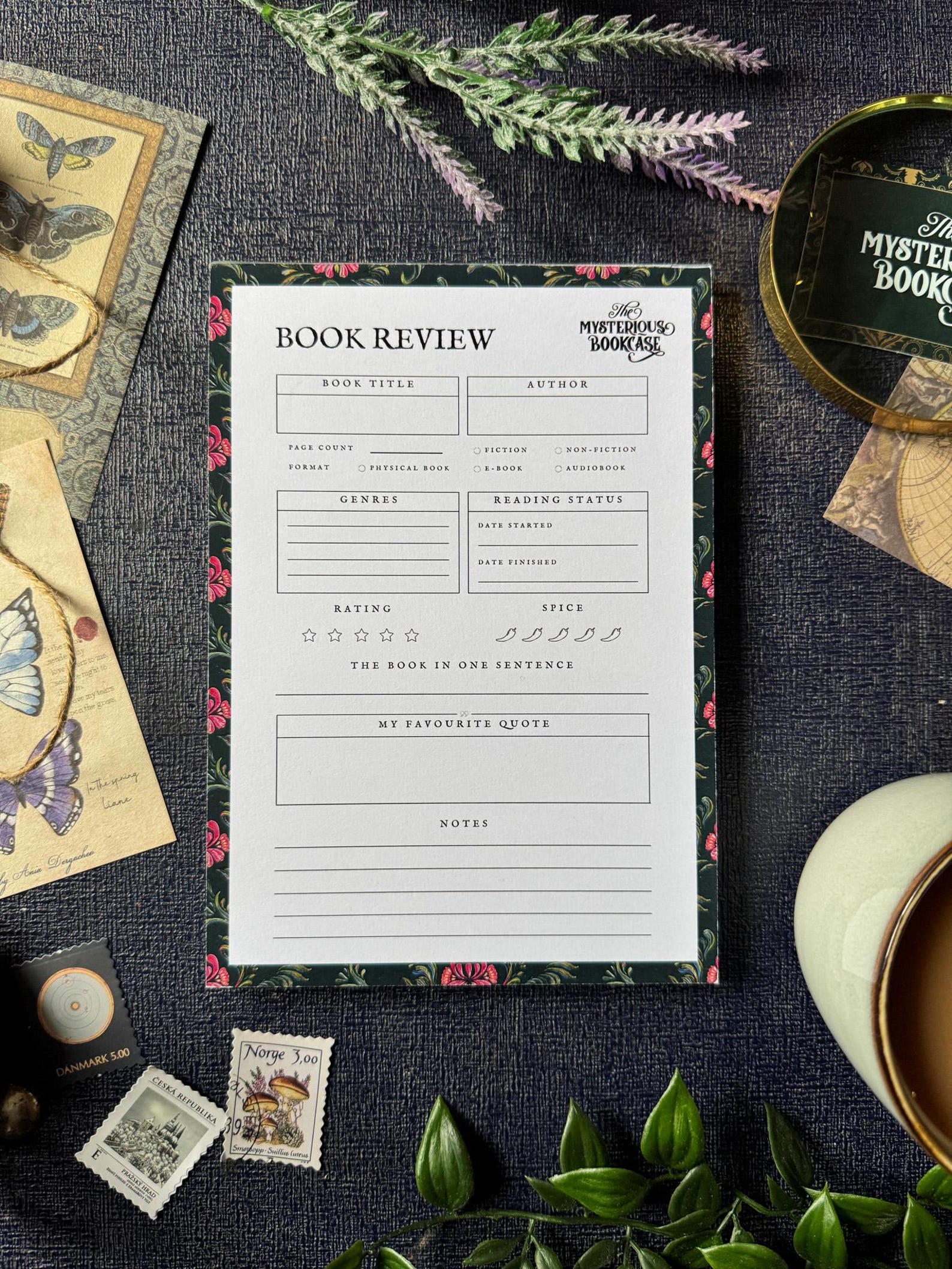 A5 Book Review Notepad - Etsy