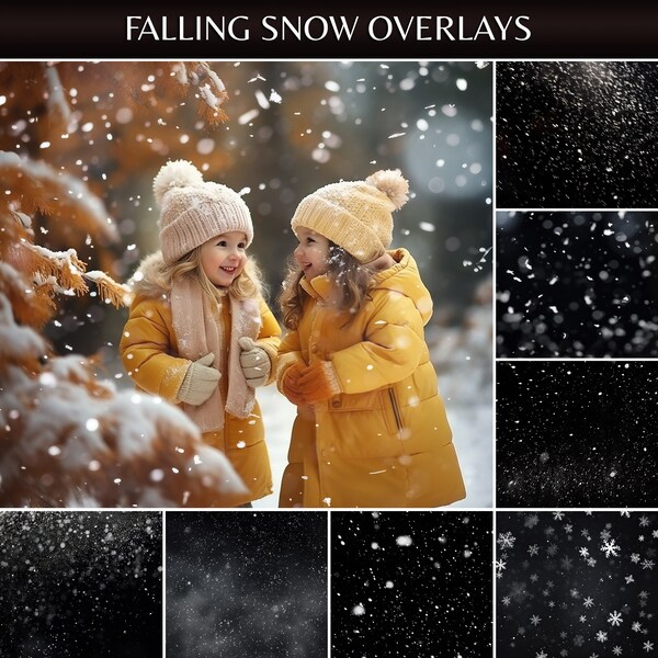 Snow Overlays - Etsy