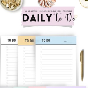 To Do List Printable Productivity Planner A4 US Letter to - Etsy