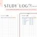 Study Log Printable, Monthly Study Tracker, Study Log Tracker, Fillable ...