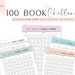 100 Book Challenge PRINTABLE, Reading Challenge, Fillable Reading ...