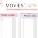 Printable Movies to Watch, Watch List Template, Fillable Movies to ...