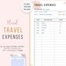 Floral Travel Expenses Tracker Printable, Vacation Tracker, Fillable ...