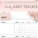 Daily Habit Tracker Printable, Floral Planner Printable, Planner Insert ...