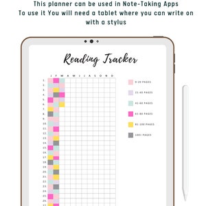 PRINTABLE Reading Tracker One Year Template, Reading Journal, Book ...