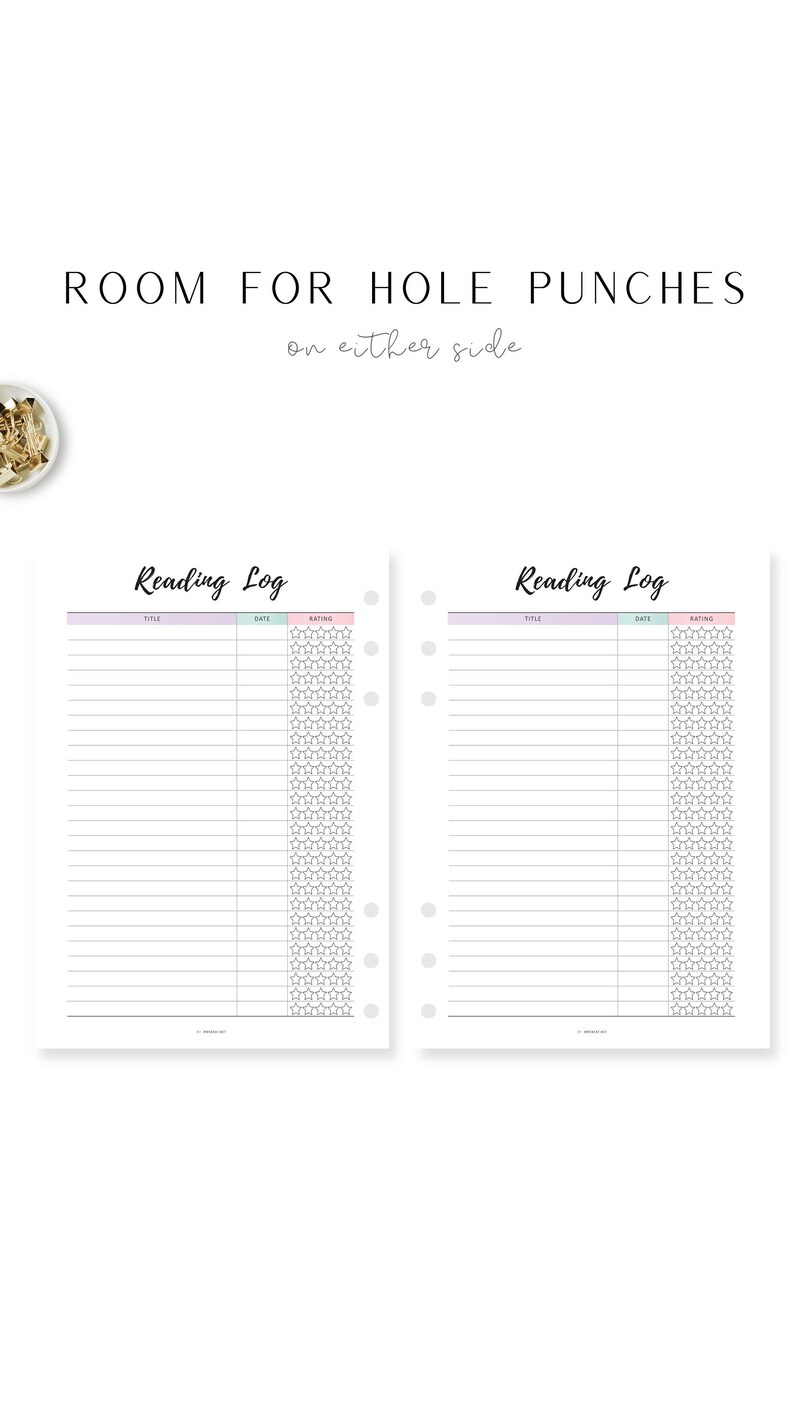 Reading Log Printable, Reading Log Journal, Reading Tracker, Colorful ...