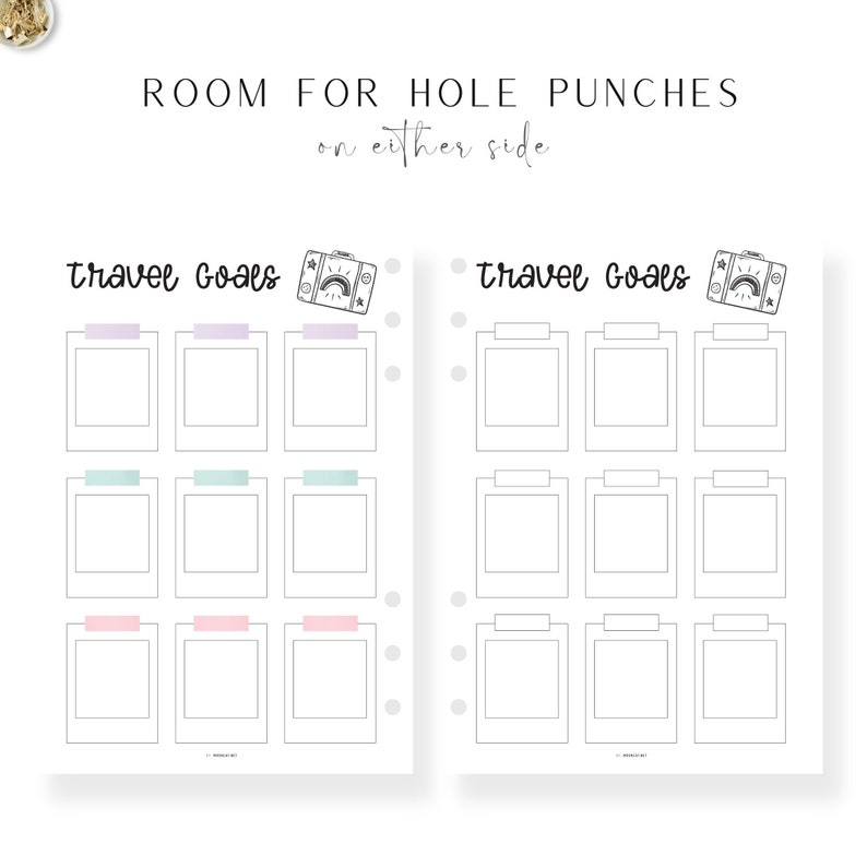 Travel Goals Planner Template, Travel Journal, Travel List Printable ...