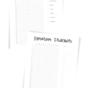 Symptom Tracker Printable, Wellness Planner, Symptom Tracker Journal ...