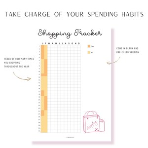 Shopping Tracker Printable: Spending Habit Journal (a4/a5/letter/hl PDF ...
