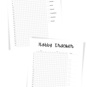 Monthly Hobby Tracker Template, Daily Hobby Tracker, Self Care Journal ...