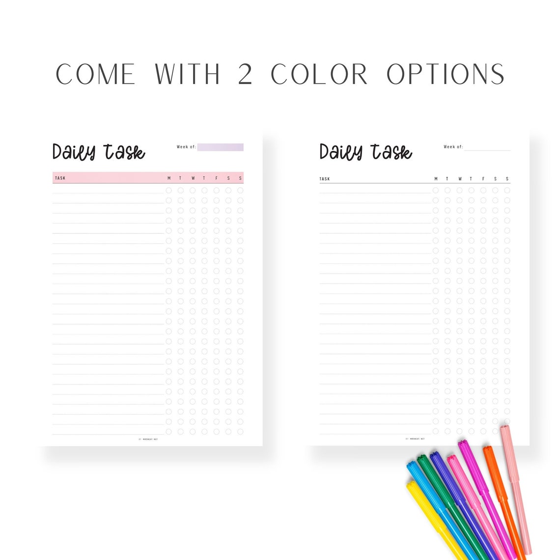 Daily Task List Printable, Daily Planner, Daily to Do List, Schedule ...