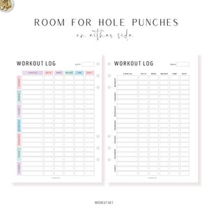 Editable Weekly Workout Log Printable, Daily Workout Planner, Exercise ...