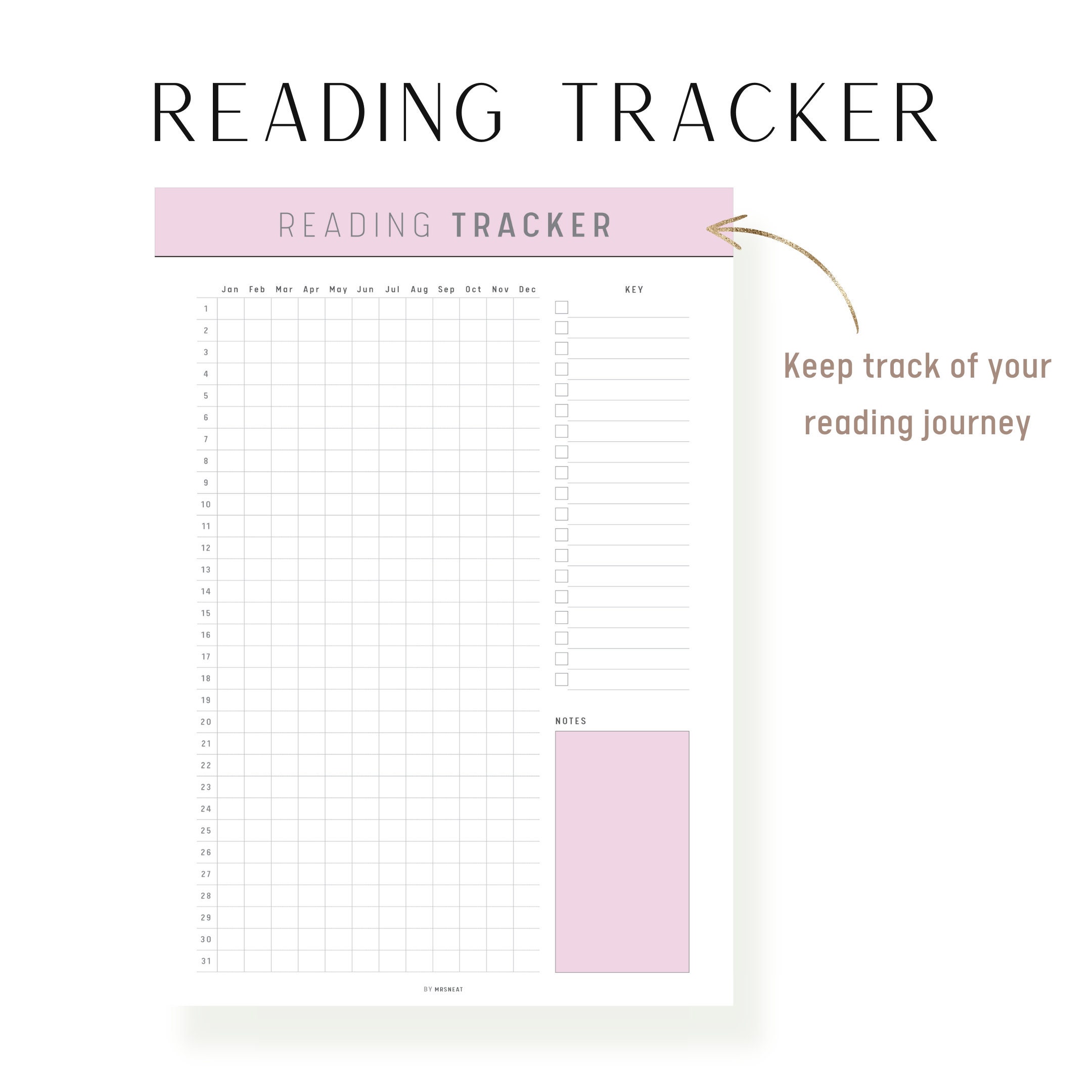 Book of the Month Template, Reading Tracker Template Printable, Reading ...