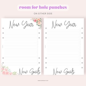 Fillable New Years Resolutions, Yearly Goal Planner Page, New Year ...