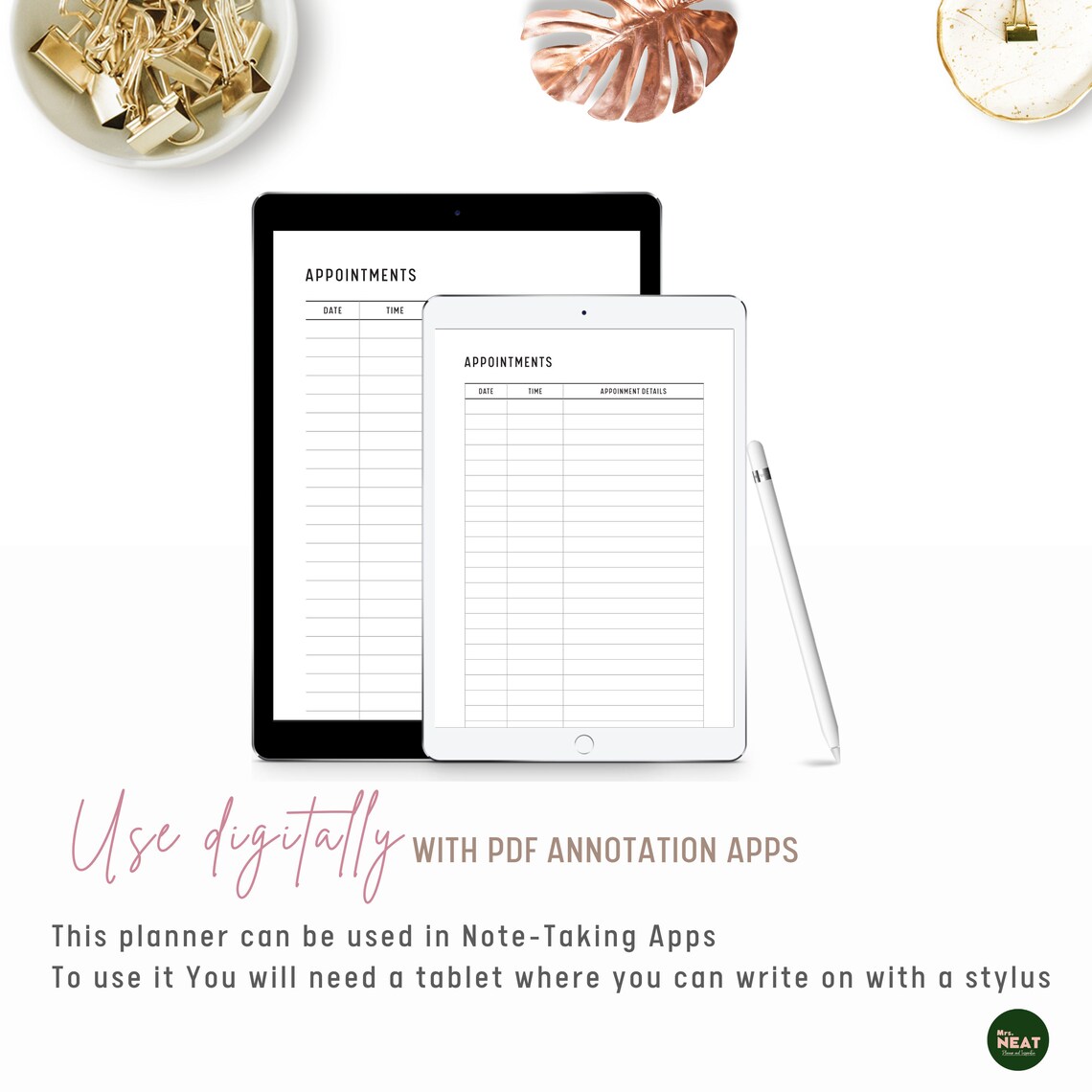 Appointment Tracker Printable Planner, PDF, 2 Versions, A4, A5, Half ...