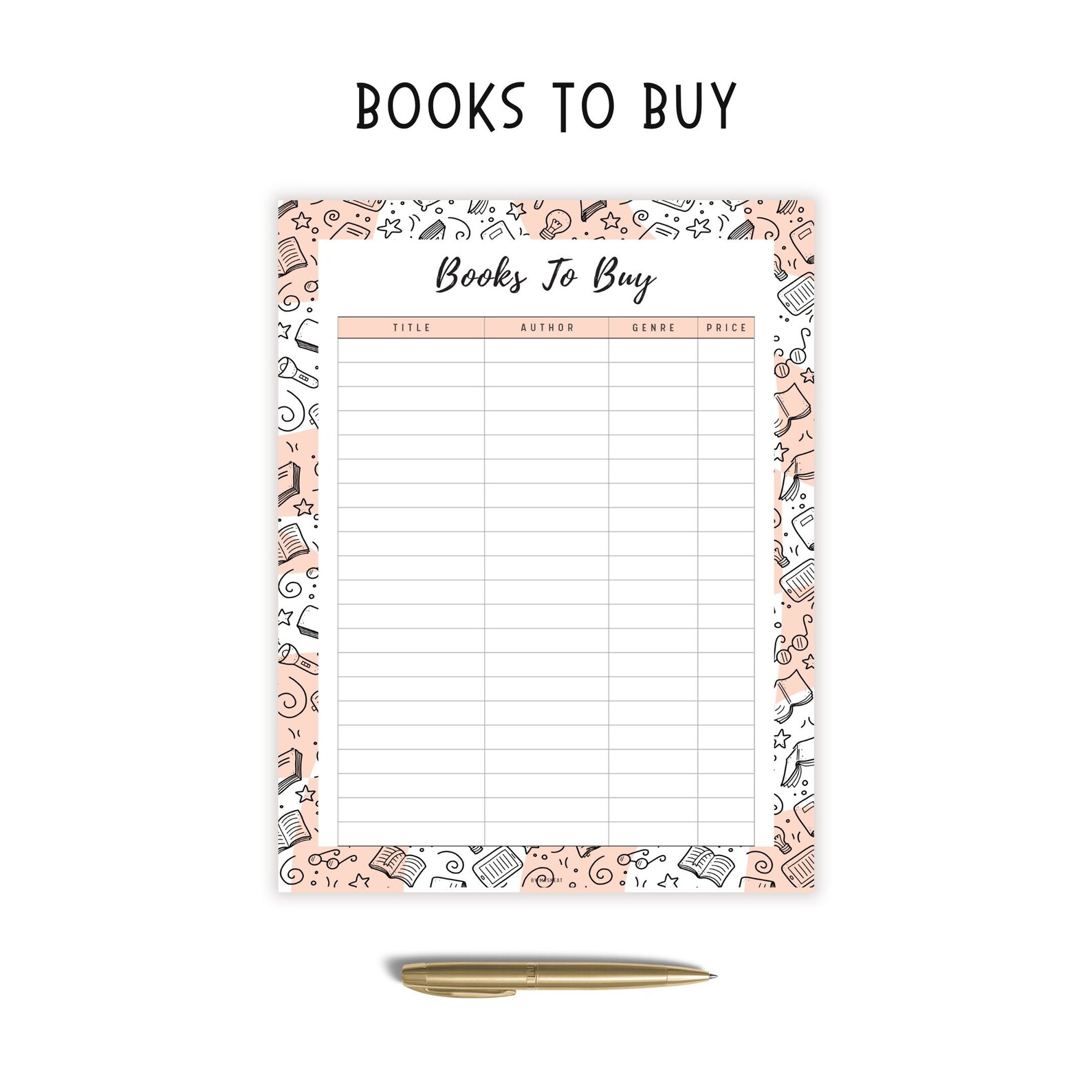 Books to Read Printable, Books to Purchase, Avid Reading Planner, Book ...