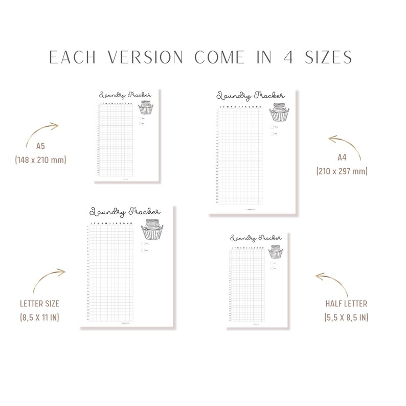 Laundry Tracker Printable, Laundry Log, Track Washing, Track Laundry ...