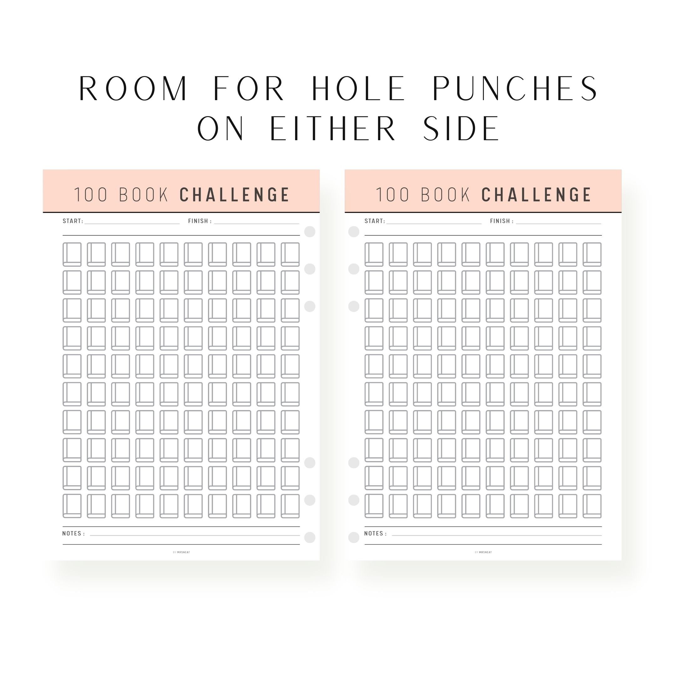 100 Book Challenge Printable, Reading Challenge, Reading Tracker ...