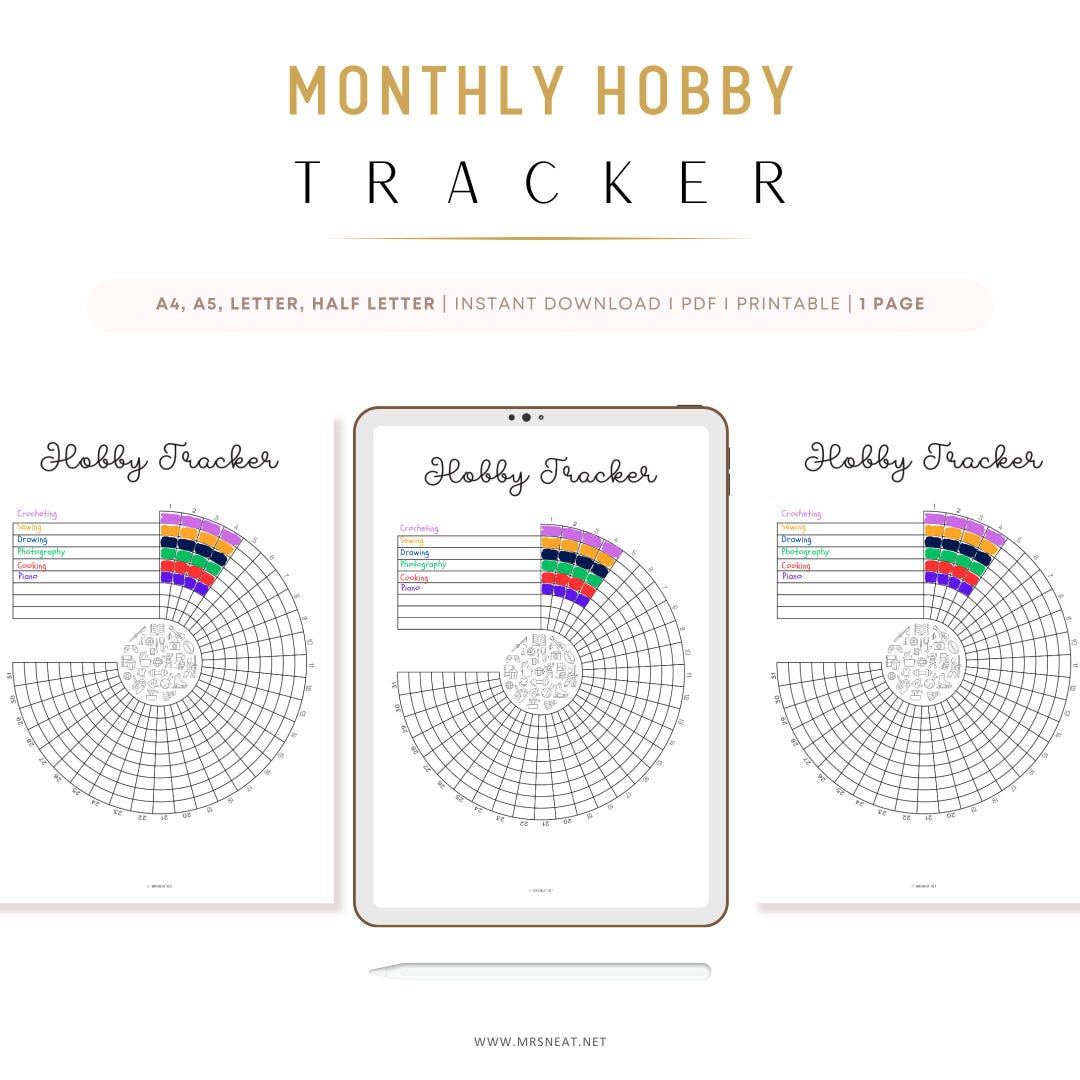 Hobby Tracker Printable Journal Page, Habit Tracker, Hobby Journal, Fun ...