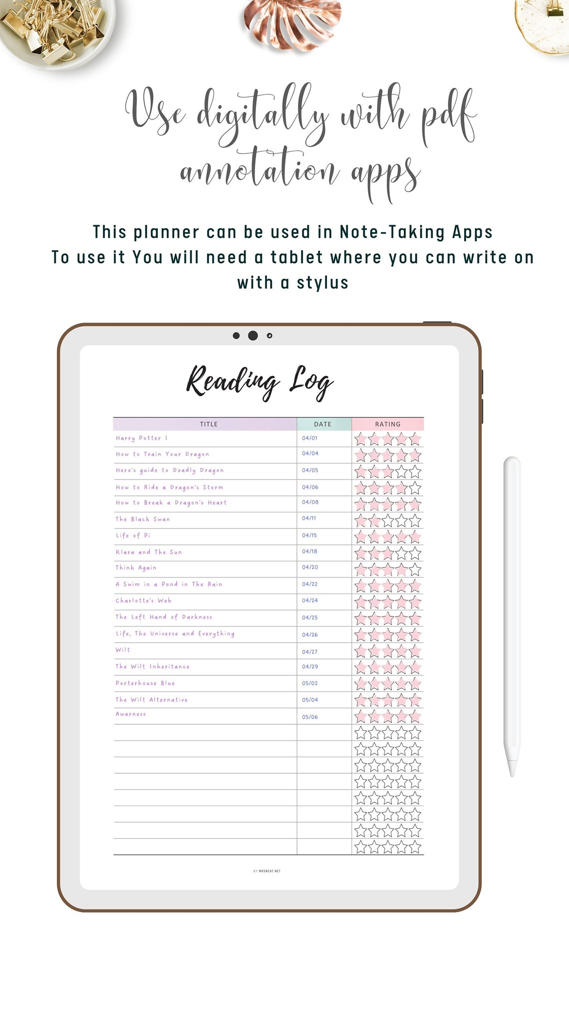 Reading Log Printable, Reading Log Journal, Reading Tracker, Colorful ...