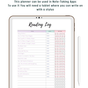 Reading Log Printable, Reading Log Journal, Fillable Reading Tracker ...