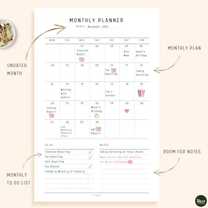FILLABLE Minimalist Planner Bundle: Daily, Weekly, Monthly (printable ...