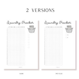 Laundry Tracker Printable, Laundry Log, Track Washing, Track Laundry ...